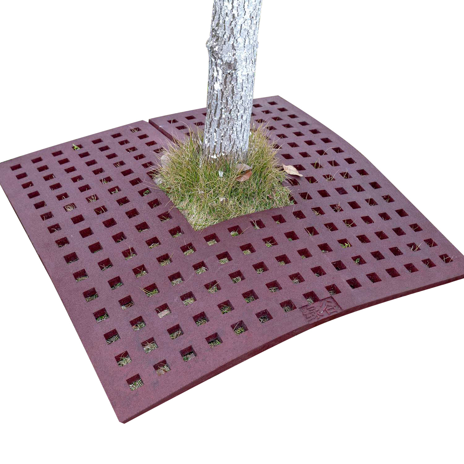 Square Tree Ring Rubber Tiles - Buy Recycled rubber floor mat, Red Big ...
